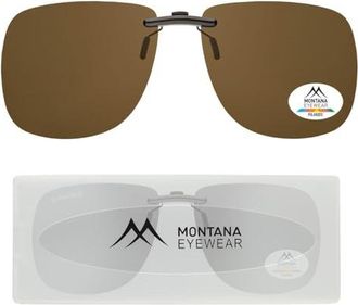 Montana CLIP C1B Sur-lunettes Marron polaris&eacute; concues pour les lunettes en plastique et ac&eacute;tate Taille L livr&eacute; avec etui