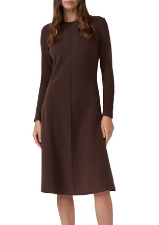 s.Oliver Strukturiertes Midikleid aus weichem Sweat im Slim Fit