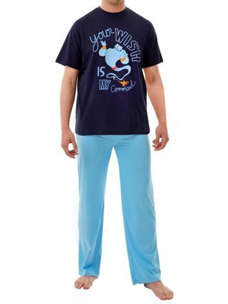 Disney Herren Schlafanzug Aladdin Blau XX-Large