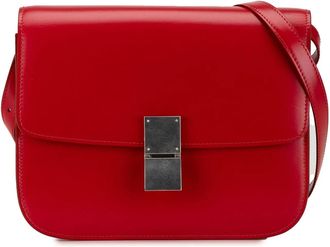Celine Hobo Bags - Medium Calfskin Classic Box - Gr. unisize - in Rot - f&uuml;r Damen