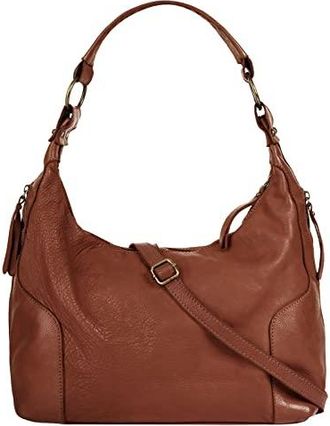 Samantha Look Sac shopping Femme cuir véritable | Fabriqué en Italie, grand sac à main avec compartiment pour smartphone, sac bandoulière avec bandoulière 021781