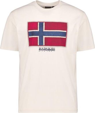 Napapijri Herren T-Shirt blau Baumwolle