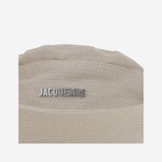Jacquemus Mens Fisherman Hat White Linen