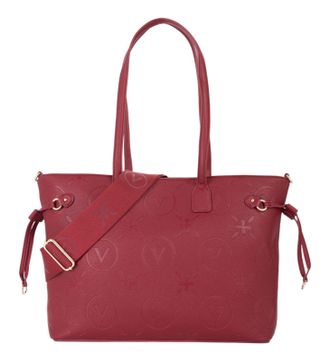 Valentino Shopper Schultertasche Samba Re Shopping Bag Rosso Scuro weinrot