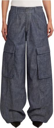 G-Star Femme, Pantalons, Bleu, Taille: W25 L30 Wide Pantalons
