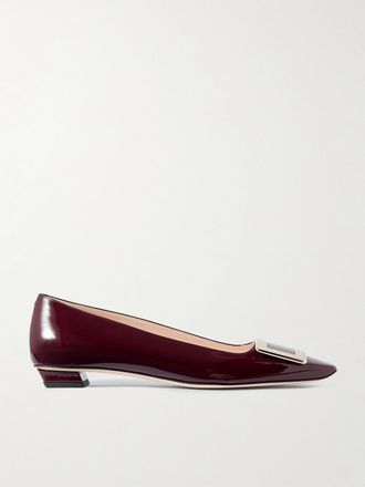 Roger Vivier Ballerines En Cuir Verni À Boucles Belle Vivier - Bordeaux