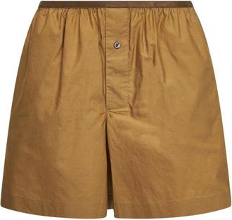 Christophe Lemaire Femme, Shorts, Brun, Taille: 36 FR Short &Eacute;lastiqu&eacute; Boutonn&eacute;