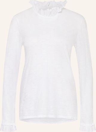 Rich & Royal Longsleeve Im Materialmix weiss