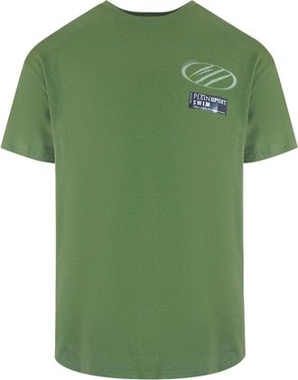Plein Sport T-Shirt mit kurzen &Auml;rmeln in Oliv