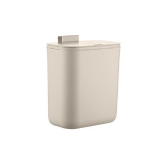 Relaxdays K&uuml;chenm&uuml;lleimer, 9 L, h&auml;ngender Komposteimer, f&uuml;r Biom&uuml;ll & Restm&uuml;ll, T&uuml;rm&uuml;llbeh&auml;lter, Kunststoff, beige