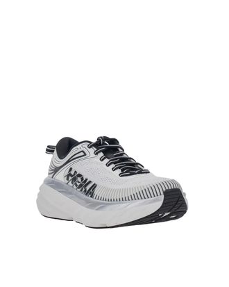 Hoka One One Womens Sneakers Bondi 7 White-Black Upper: Textile Trainers White/black