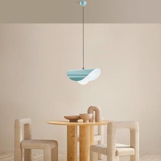 Opviq Turquoise Metal Chandelier, Adjustable Height 25-112 cm, Ø10 Base Plate, 90 cm Cable, E27 Socket Max 40W, Stylish Lighting for Modern Spaces