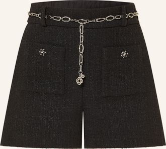 Maje Boucl&eacute;-Shorts Mit Glitzergarn schwarz