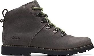 Clarks Homme Heath Hike O Botte de Combat, Gris, 36 EU Étroit