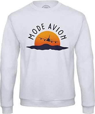Fabulous Sweat Shirt Homme Mode Avion Voyage Backpacker