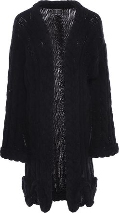 Faina Strickmantel Damen schwarz