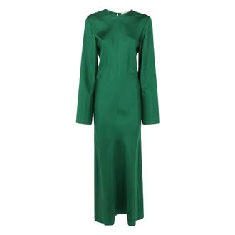R&oacute;he Minimales Seidenkleid mit weiten &Auml;rmeln - - Dresses - Damen - Gr&uuml;n - XS