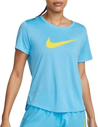 Nike Nike DX1025-416 W NK One DF SWSH HBR SS T-Shirt Femme Baltic Blue Taille L