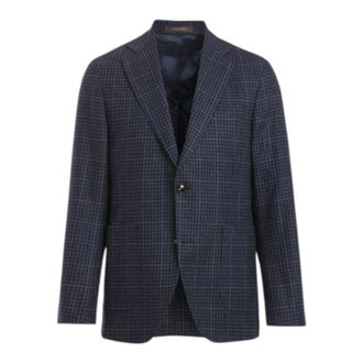 Oscar Jacobson Homme, Vestes, Bleu, Taille: L Ferry Patch Soft Blazer