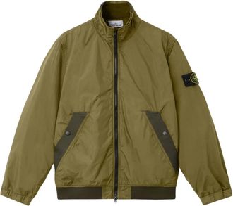Stone Island Homme, Vestes, Vert, Taille: XL Stand Collar Jacket