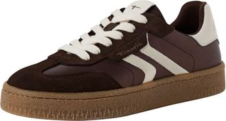 Tamaris Damen Sneaker Low Leder, braun, 41 EU