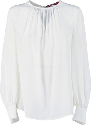 Max Mara Femme, Blouses et Chemises, Blanc, Taille: 42 FR Camicia Colmo