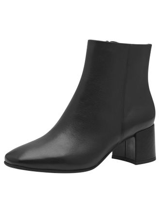 Marco Tozzi Damen Stiefeletten mit Absatz aus Leder mit Rei&szlig;verschluss, Schwarz (Black), 37 EU