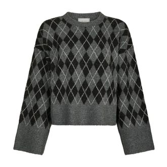 Neo Noir Rundhals-Strickware - - Knitwear - Damen - Mehrfarbig - M