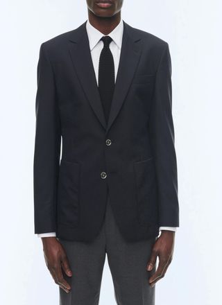 Fursac Blazer en toile de laine biologique - Taille 44 - Homme