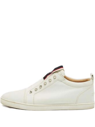 Christian Louboutin baskets F.A.V Fique A Vontade &agrave; design sans lacets - Blanc