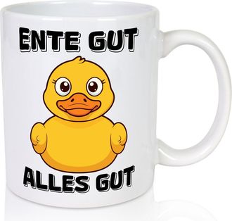 Generic Ente gut alles gut | Quietscheente | Badeente - Tasse Weiss - Kaffeetasse/Geschenk/Familie