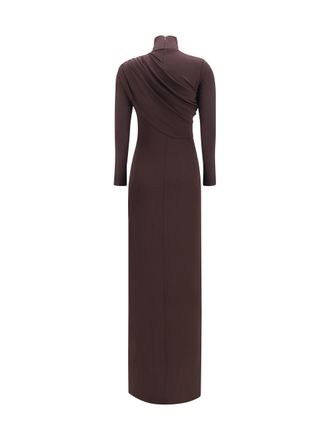 Courr&egrave;ges Womens Dress Twist Burnt Red Viscose