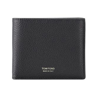 Tom Ford Homme, Accessoires, Noir, Taille: ONE Size Grain Leather Classic Bifold Wallet