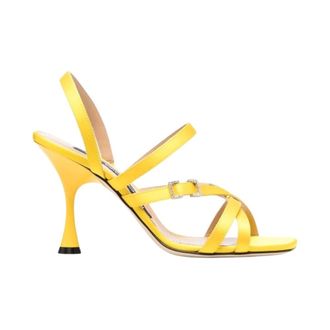 Sergio Rossi Erh&ouml;hte Sandalen - - Shoes - Damen - Gelb - 36 1/2 EU