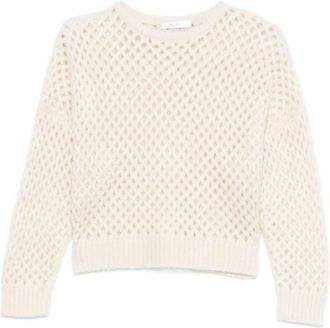 Max Mara Open-knit Long-sleeve Sweater