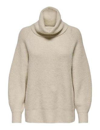 Only Loose Rollneck KNT Onlwhitney Ls Pull Ample à col roulé, Pumice Stone, XS Femme