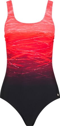 Lascana Damen Badeanzug mit Farbverlauf, gekreuzten Bändern im Rücken, Softcups, Shaping-Einsatz für eine schlanke Silhouette