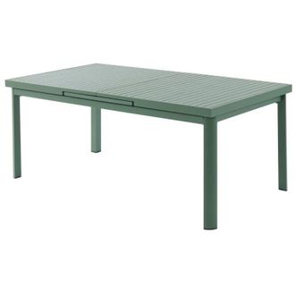Vente-Unique Table de jardin extensible en aluminium L.180/240cm - Vert amande - NAURU de MYLIA