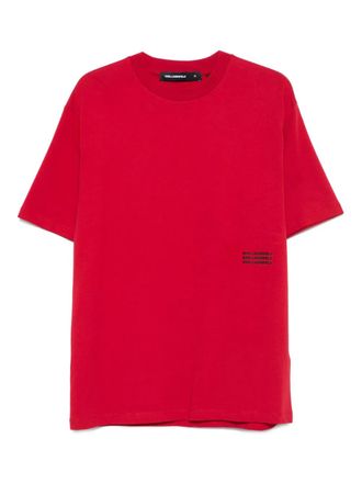 Karl Lagerfeld t-shirt à logo imprimé - Rouge