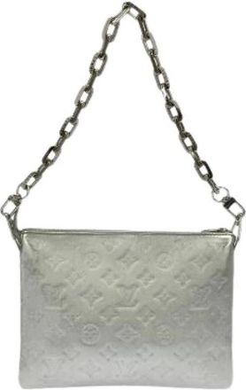 Louis Vuitton Pre-owned Sac bandouli&egrave;re Coussin en cuir dagneau - Femme - Pre-owned - Gris - Taille: ONE Size