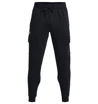 Under Armour Homme UA Rival Fleece Cargo Jogger Pantalon De Survêtement, Castlerock Chiné Clair/Blanc, S EU