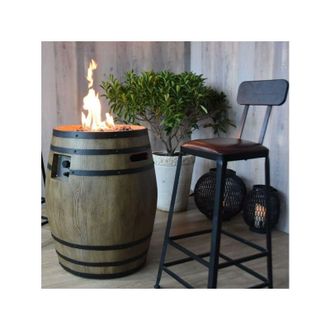 Elementi Gasfeuerstelle Porvoo in Holzfass-Optik - Elementi