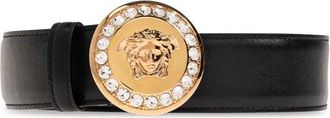 Versace Femme, Accessoires, Noir, Taille: 70 CM Leather Belt