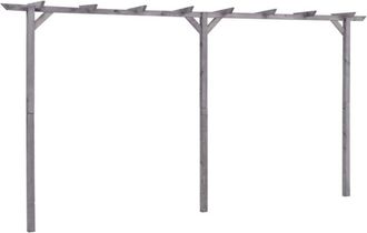 vidaXL Vidaxl - Pergola de jardin Gris 400x40x205 cm Bois de pin imprégné