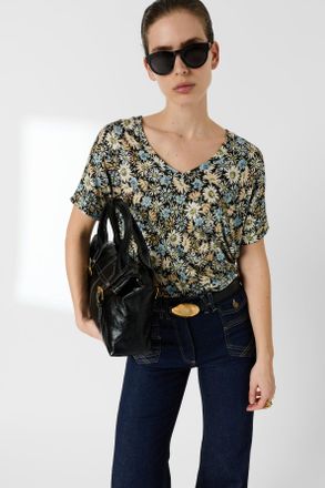 Gerard Darel T-shirt V &agrave; fleurs - MALINAE - Jeans