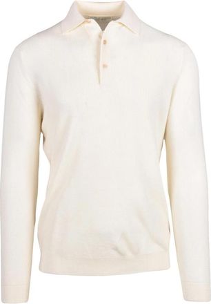 FILIPPO DE LAURENTIIS Langarm Strickpoloshirt - - Tops - Herren - Beige - 2XL