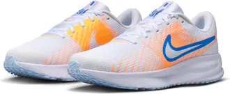 Nike Laufschuh NIKE Run Defy, Herren, Gr. 42,5, wei&szlig; (wei&szlig;, blau crystal, topaz gold), Synthetik, Textil, Schuhe Laufschuh, Topseller