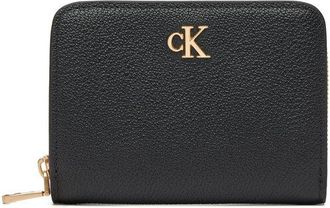 Calvin Klein Geldb&ouml;rse Minimal Monogrm Lthr Med Flap Zi LV04F1064G Schwarz