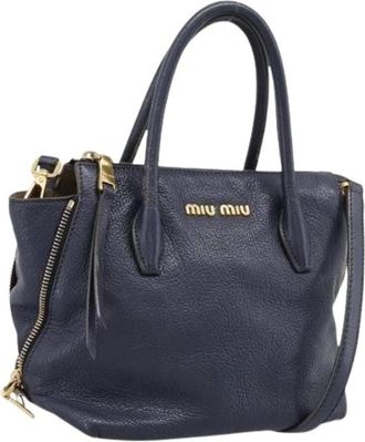 Miu Miu Sac &agrave; main Pre-owned - Femme - Pre-owned - Bleu - Taille: ONE Size