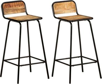 vidaXL Barstühle 2 Stk. Massivholz Mango Vidaxl